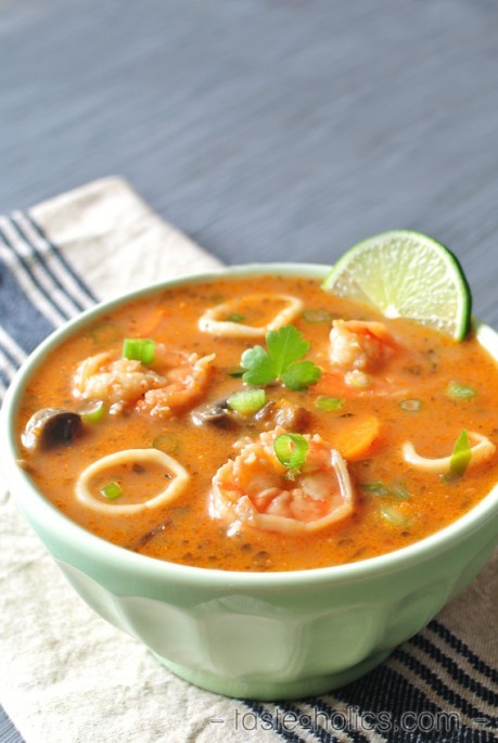 Keto Seafood Soup Recipe with Tomato & Lime